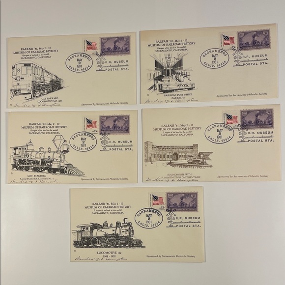 Design | Vintage Train First Day Issue Envelope Set Of Five | Poshmark